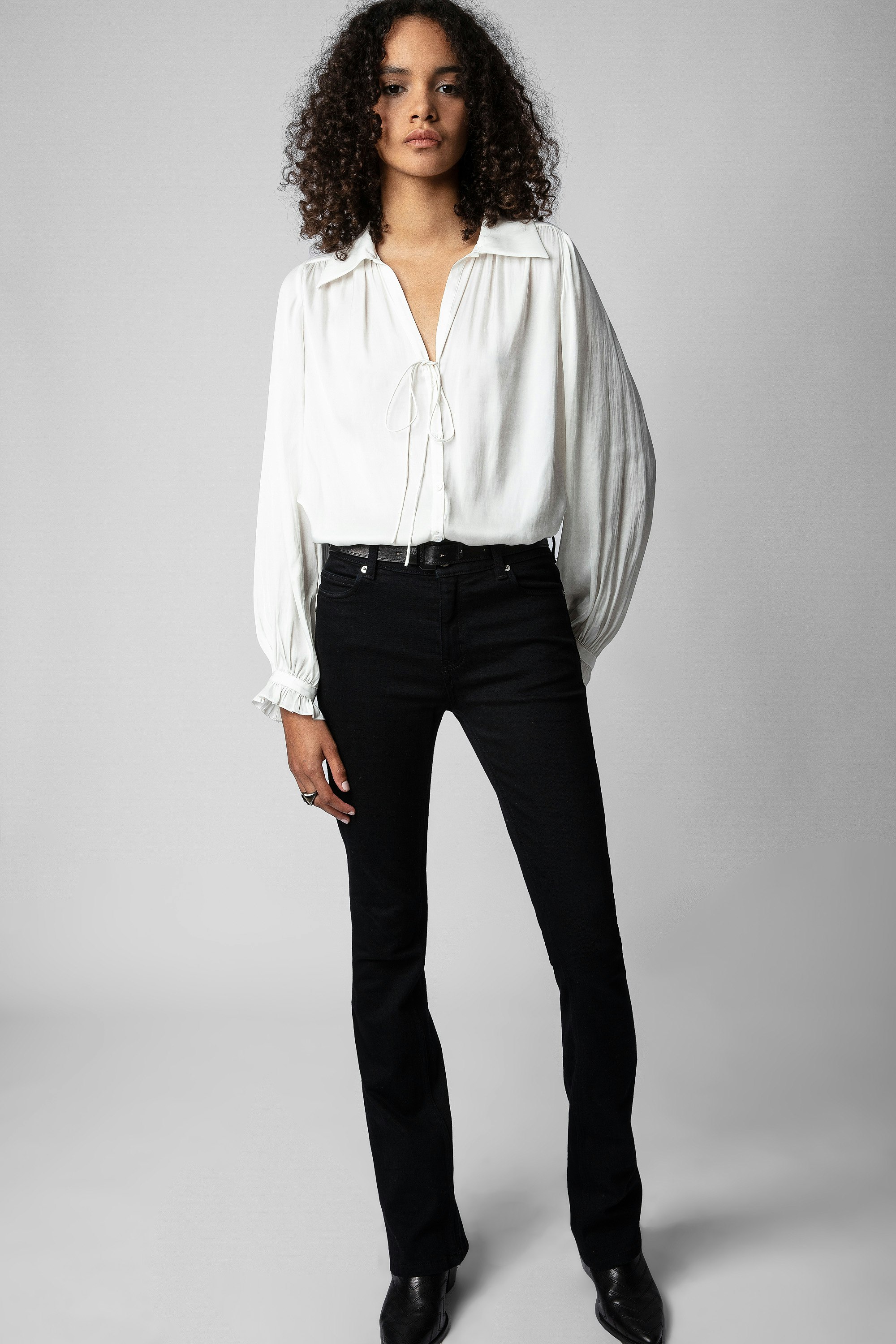 Tilan Satin Shirt shirt white women | Zadig&Voltaire